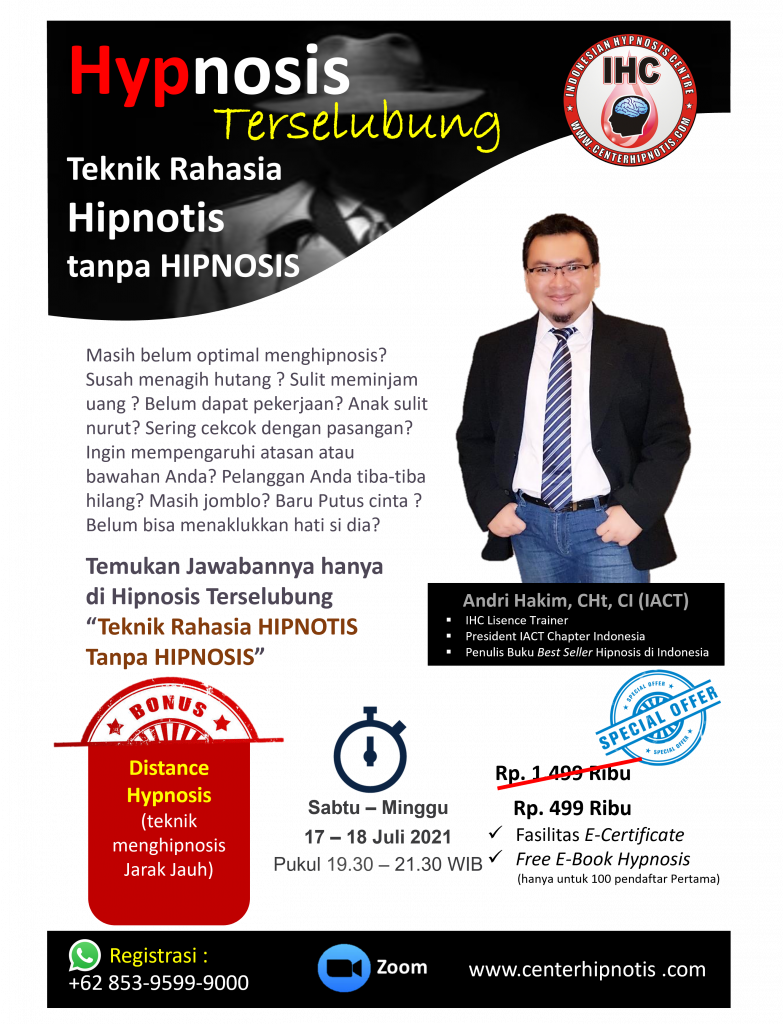 Hypnosis Terselubung, 17 - 18 Juli 2021 | IACT Chapter Indonesia