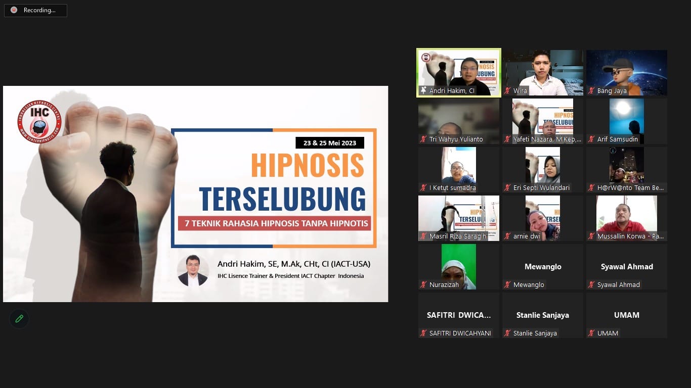 Pelatihan Hipnosis Terselubung, Kelas online, 23 & 25 Mei 2023 | IACT Chapter Indonesia